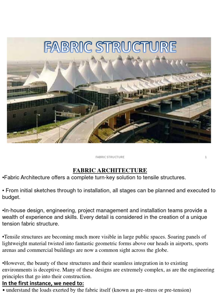Fabric Structurefabric Structure | PDF | Engineering | Industries