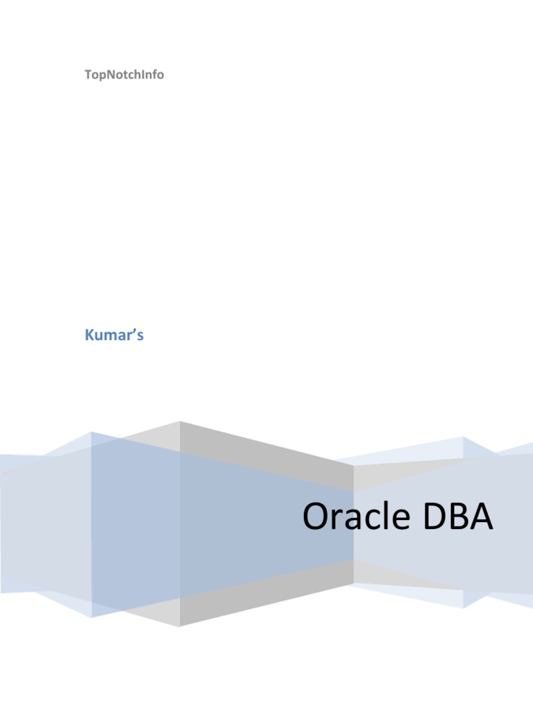 Oracle DBA Material Draft | PDF | Databases | Relational Database