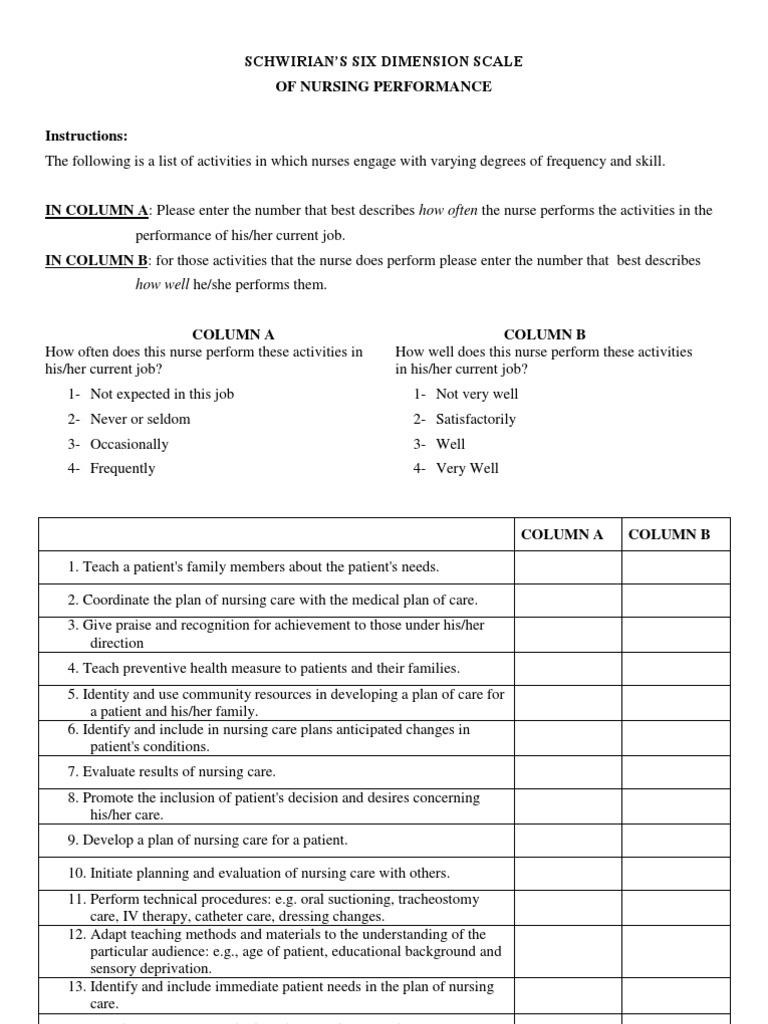 Six Dimensions of Nursing Performance | PDF | Nursing | Patient