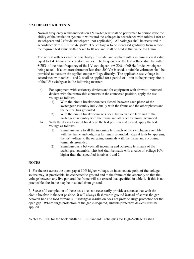 LV Dielectric Testing | PDF | Insulator (Electricity) | Voltage