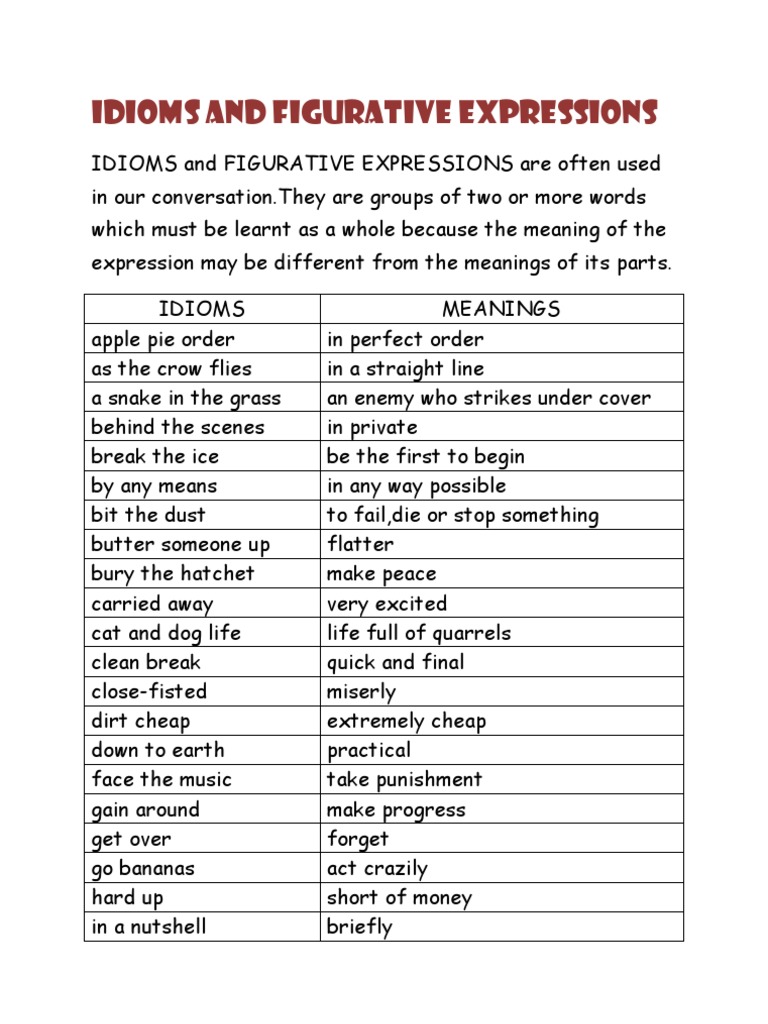 Figurative Expressions Definition