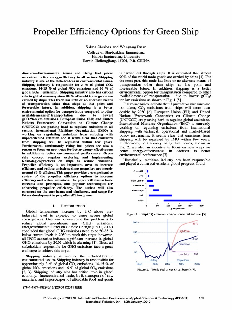Propeller Efficiency Options For Green Ship | PDF | Propeller ...