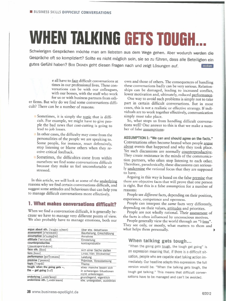 Difficult Conversations | PDF