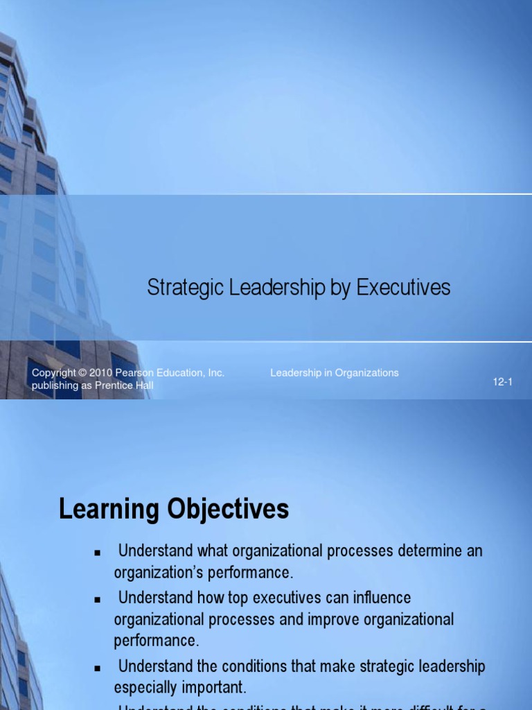 Session16 Strategic Leadership | PDF | Strategic Leadership | Leadership