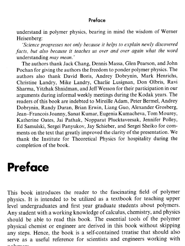 Polymer Physics (Michael Rubinstein, Ralph H Colby,) | PDF