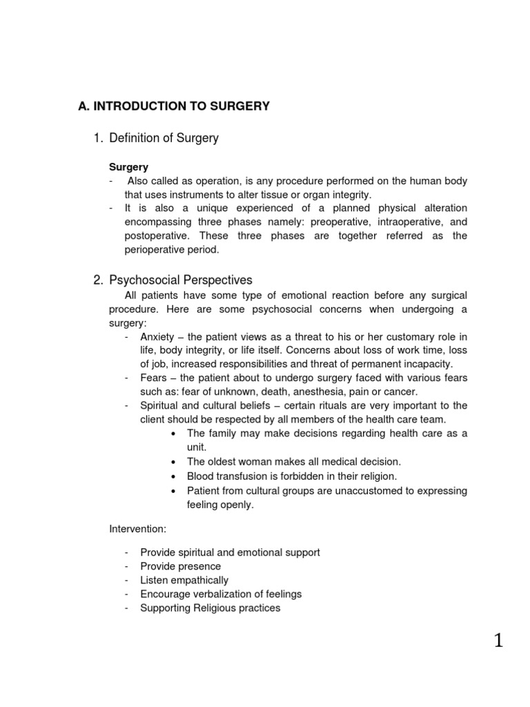 Introduction To Surgery | PDF | Anesthesia | Surgery