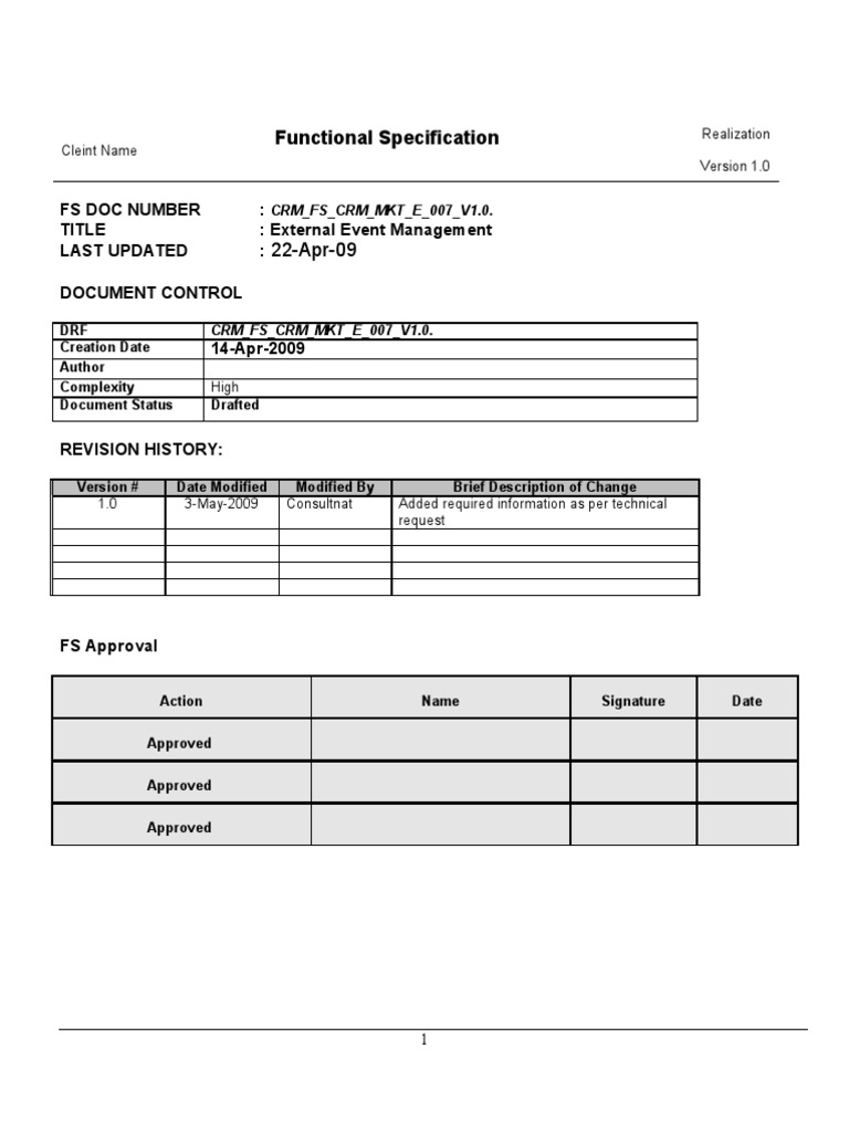 Functional Specification | PDF | Specification (Technical Standard) | Portable Document Format