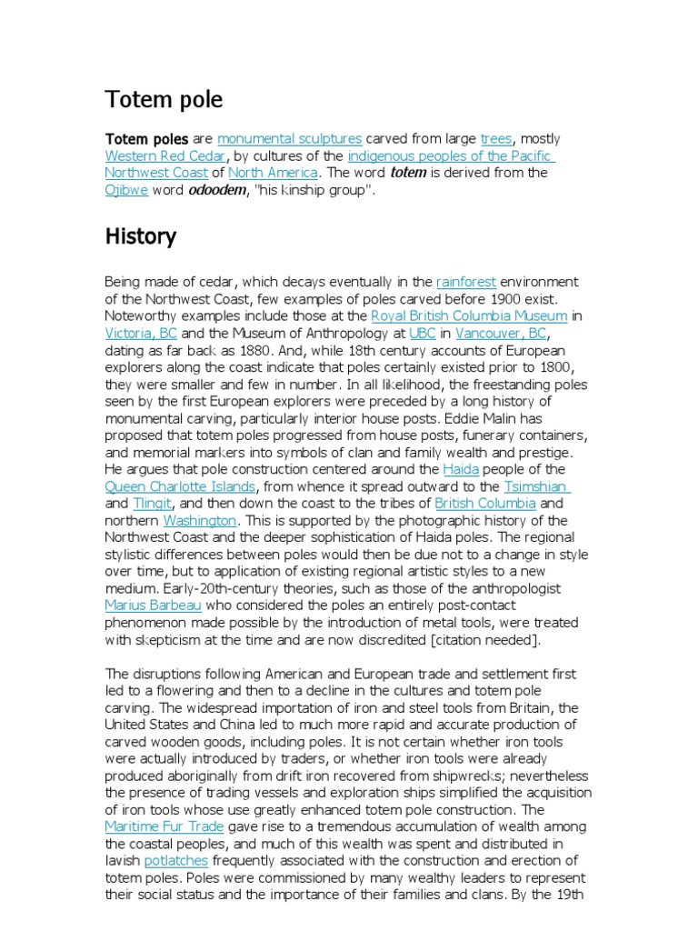 Totem Pole Information | PDF