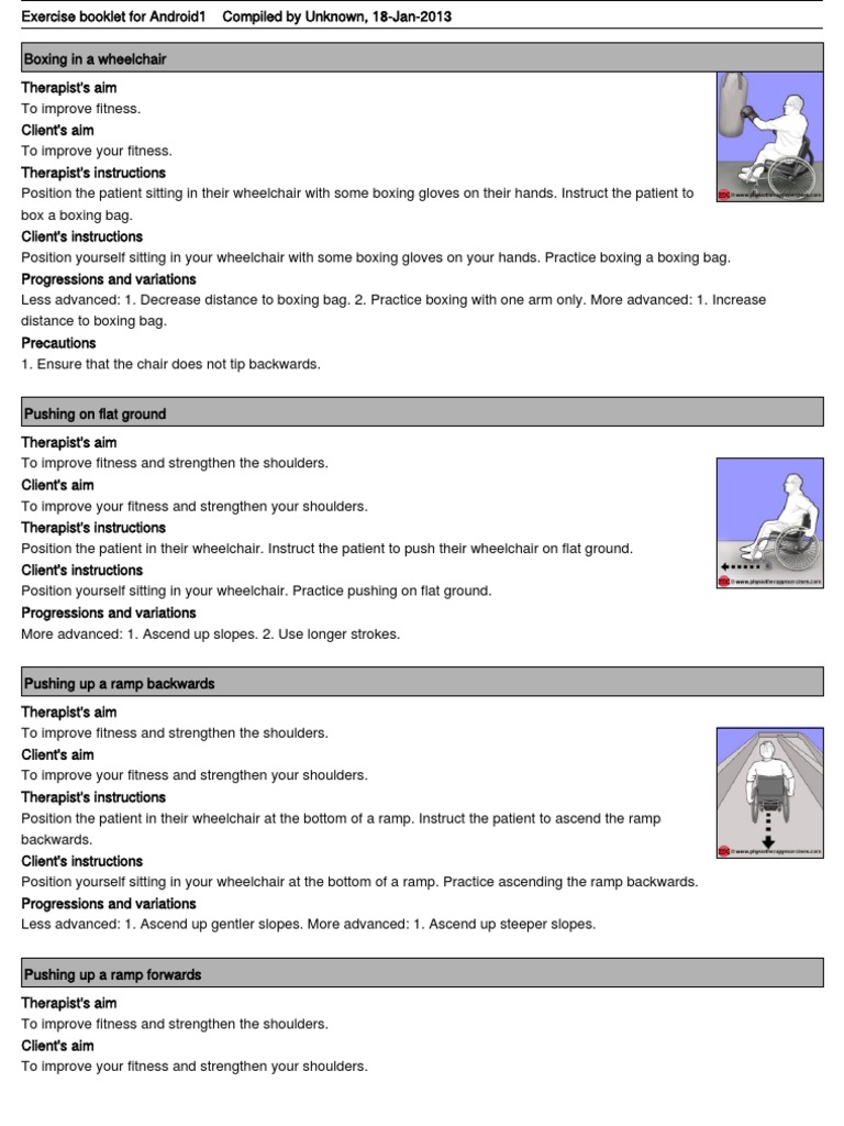 Physiotherapy Exercises | PDF | Thorax | Wheelchair