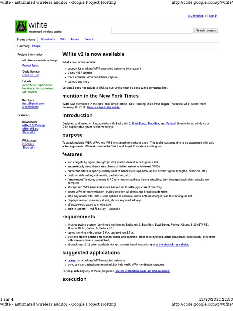 Wifite | Download Free PDF | Advanced Packaging Tool | Wi Fi