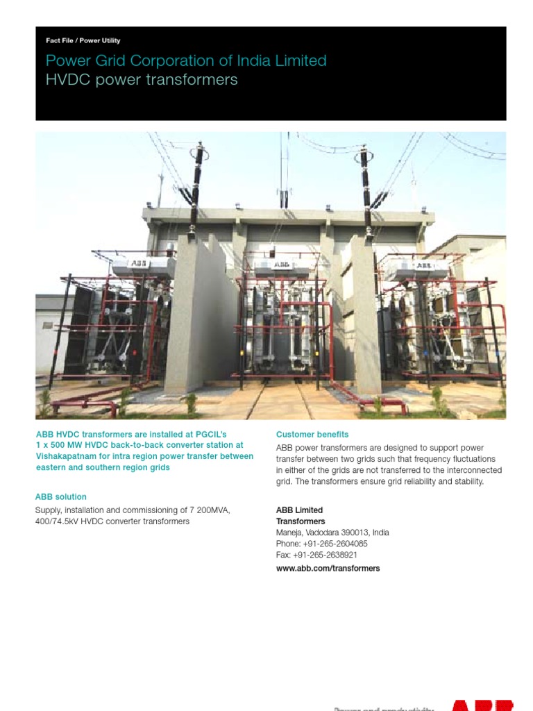 HVDC Transformers PGCIL | PDF