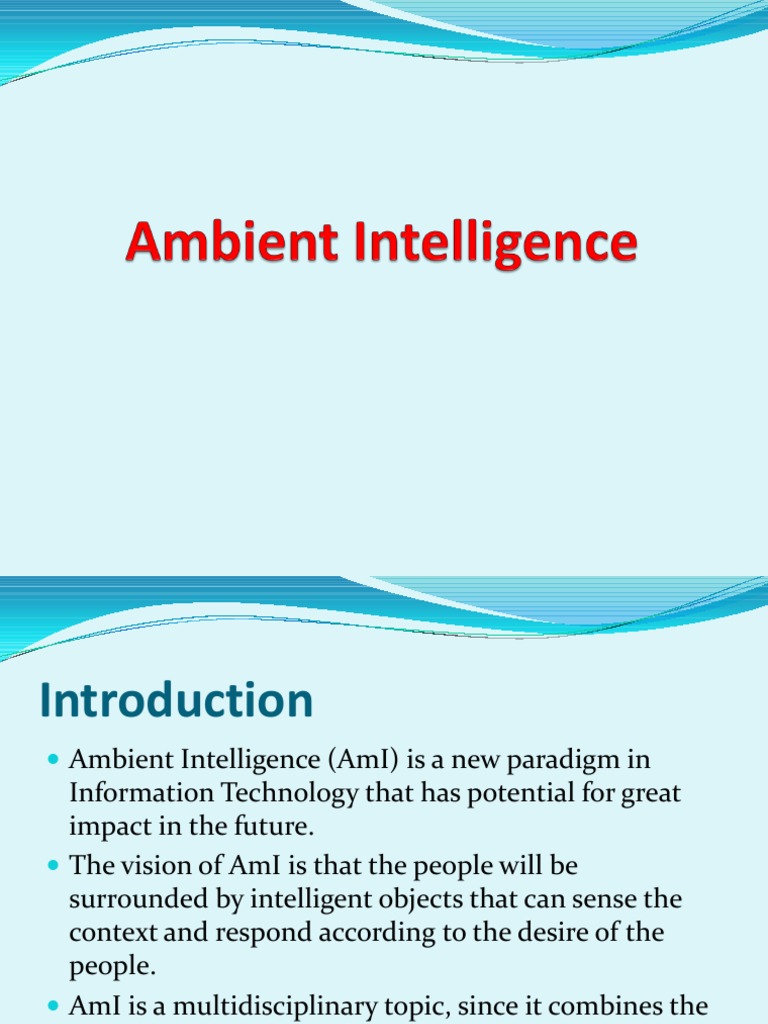 Ambient Intelligence | Technology | Computing