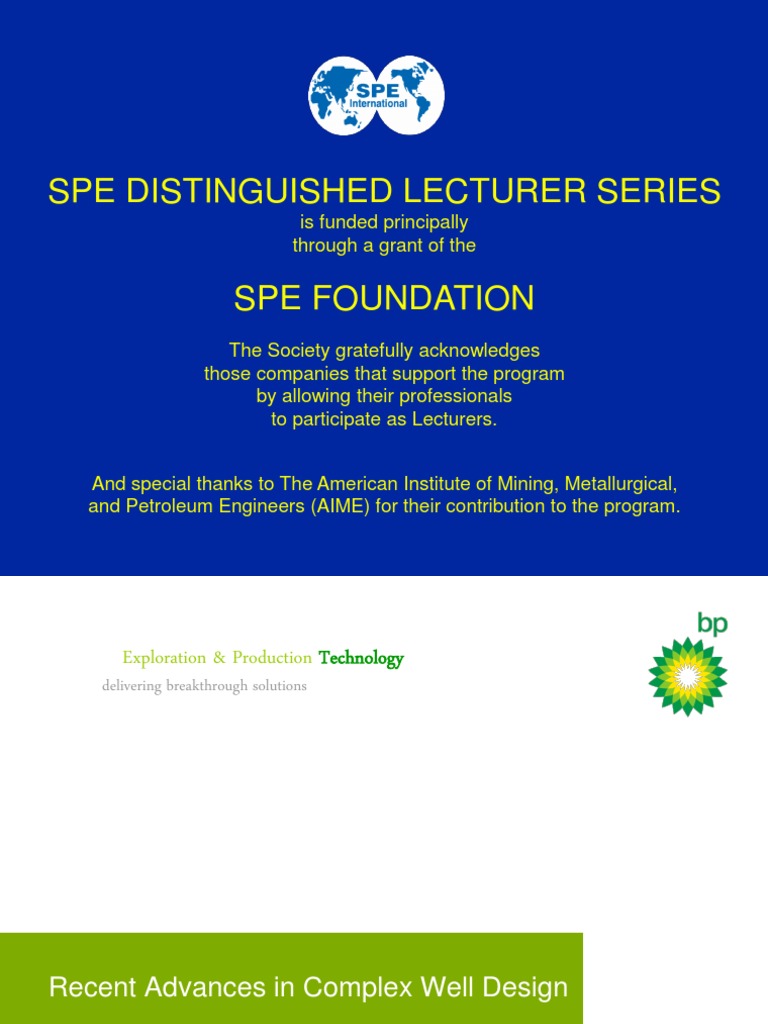 Recent Advances in Complex Well Design - SPE Presentation | PDF ...