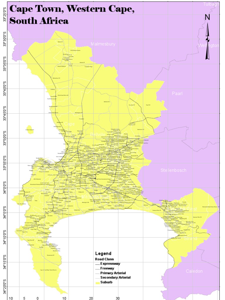 Cape Town Districts and Suburbs Map | PDF
