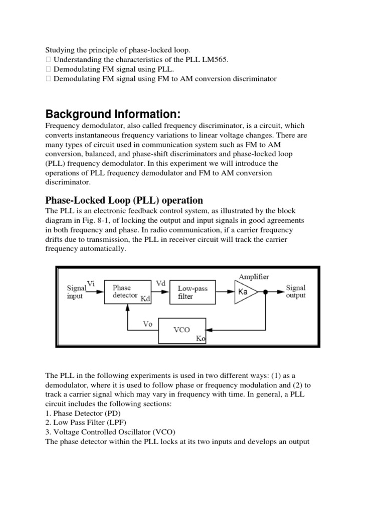 PLL 565 | PDF | Detector (Radio) | Frequency Modulation