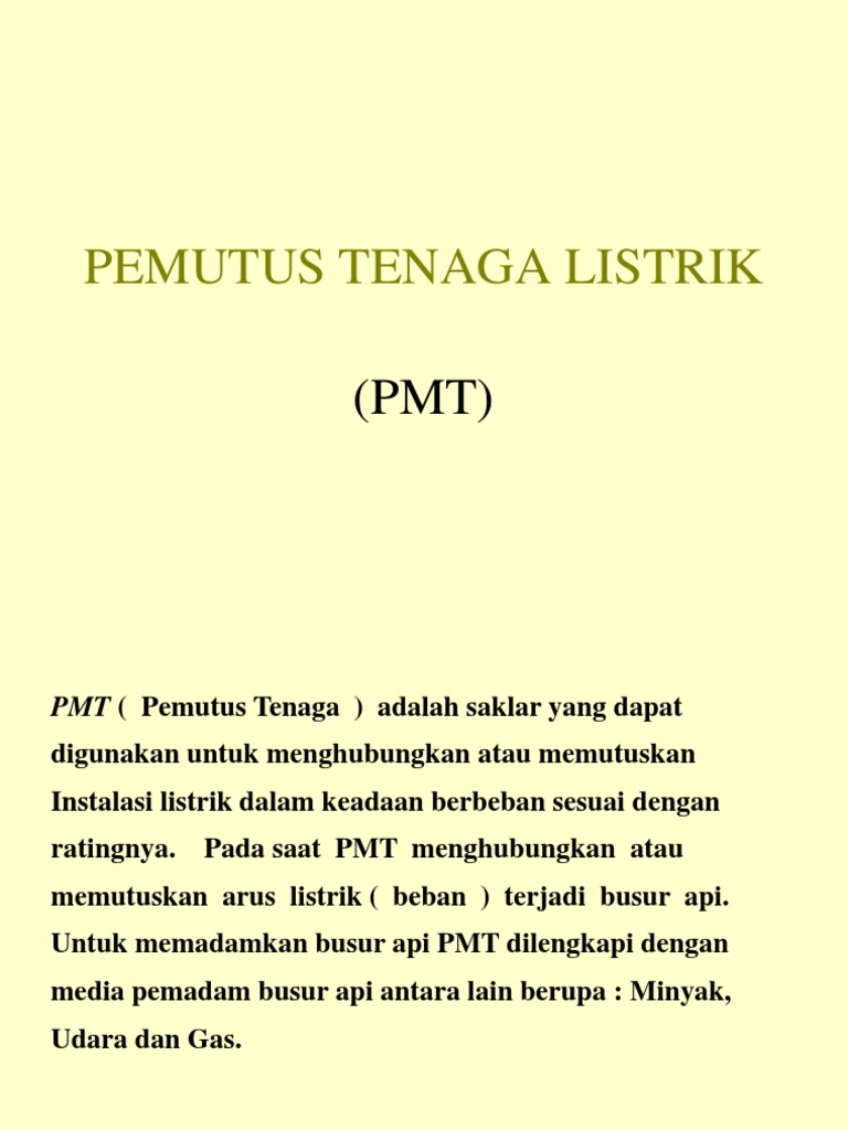 Pemutus Tenaga Listrik | PDF