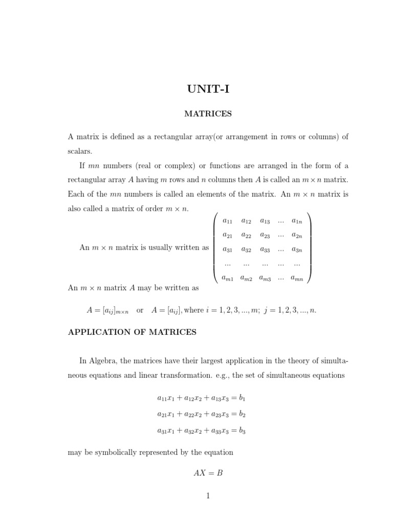 Matrix Notes | PDF | Eigenvalues And Eigenvectors | Matrix (Mathematics)