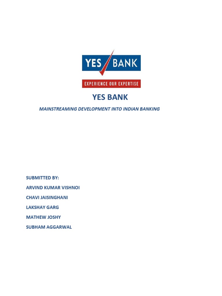 Yes Bank Mainstreaming Development Into Indian Banking | PDF | Non Bank ...