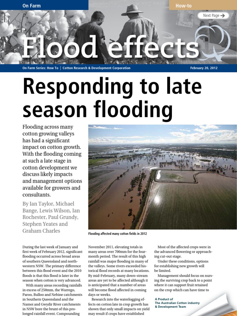 Flood Effects: Responding To Late Season Flooding | PDF | Plants ...