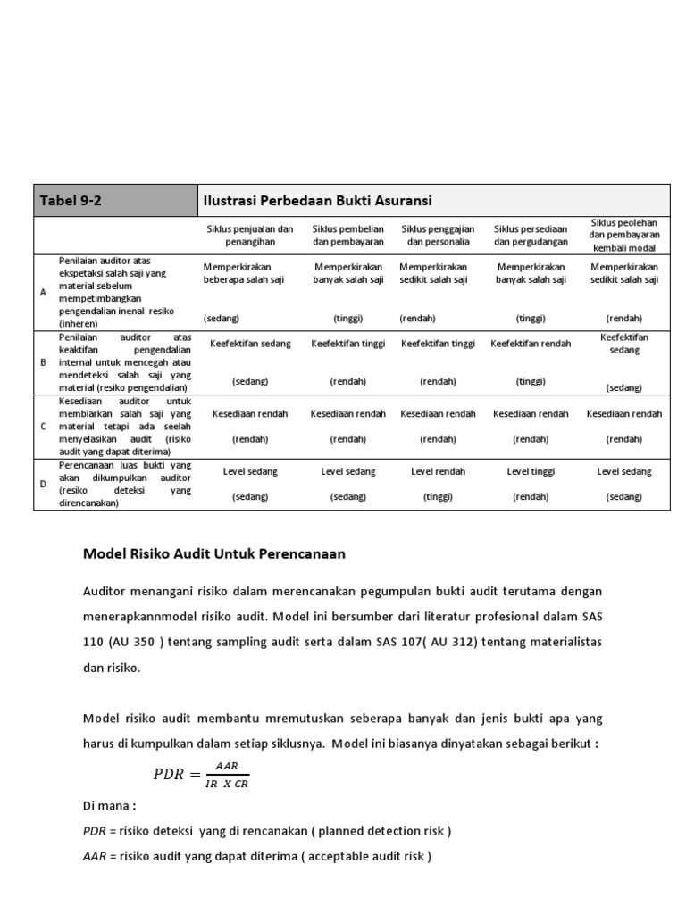 Model Risiko Audit dan Komponennya | PDF