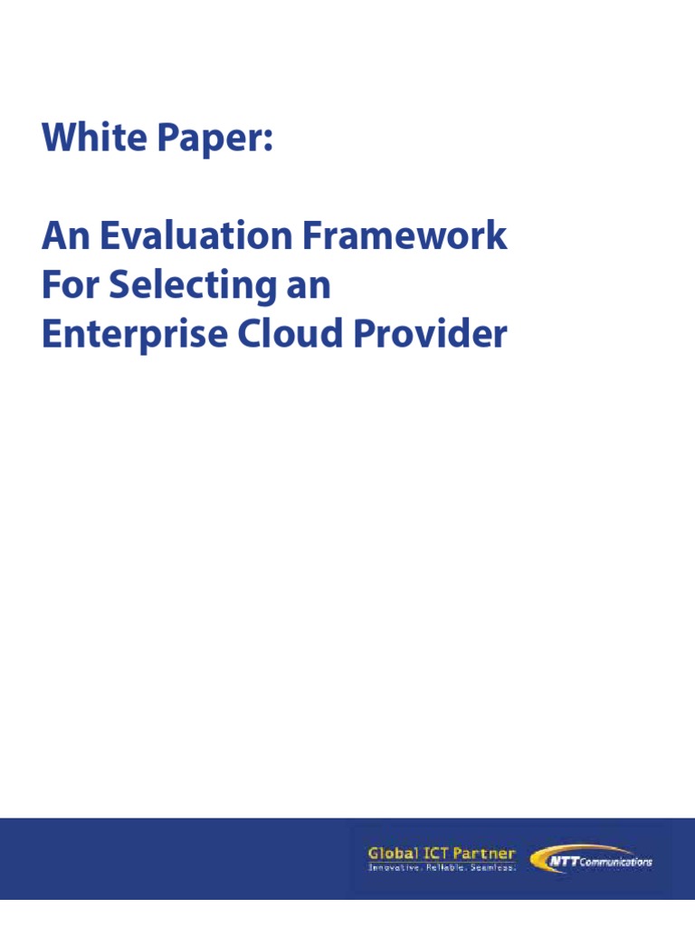 Ntt Cloud Evaluation Framework Pdf Cloud Computing Data Center