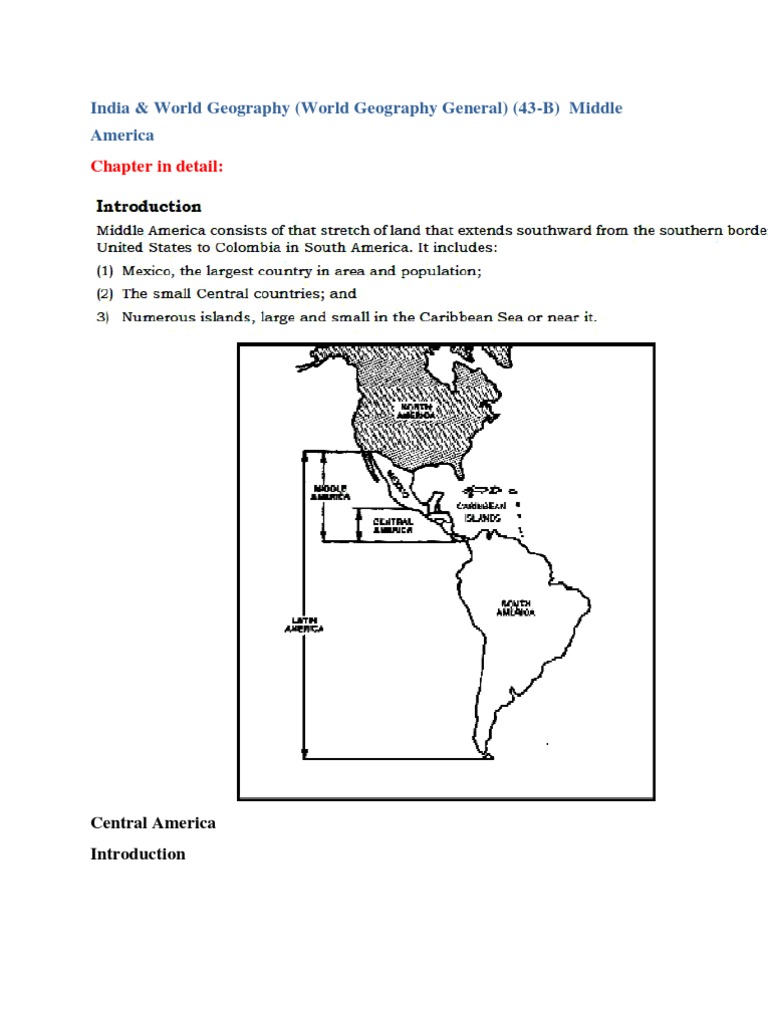 Central America Geography Overview | PDF | Travel