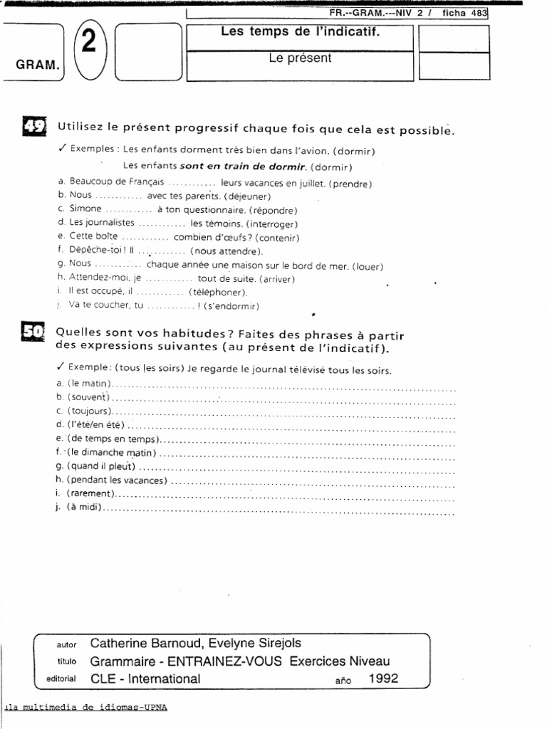 Gramatica Francesa y Ejercicios | PDF