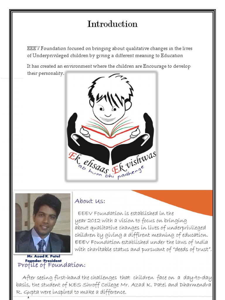 Ek Ehsaas Ek Vishwas | PDF | Mentorship | Non Governmental Organization