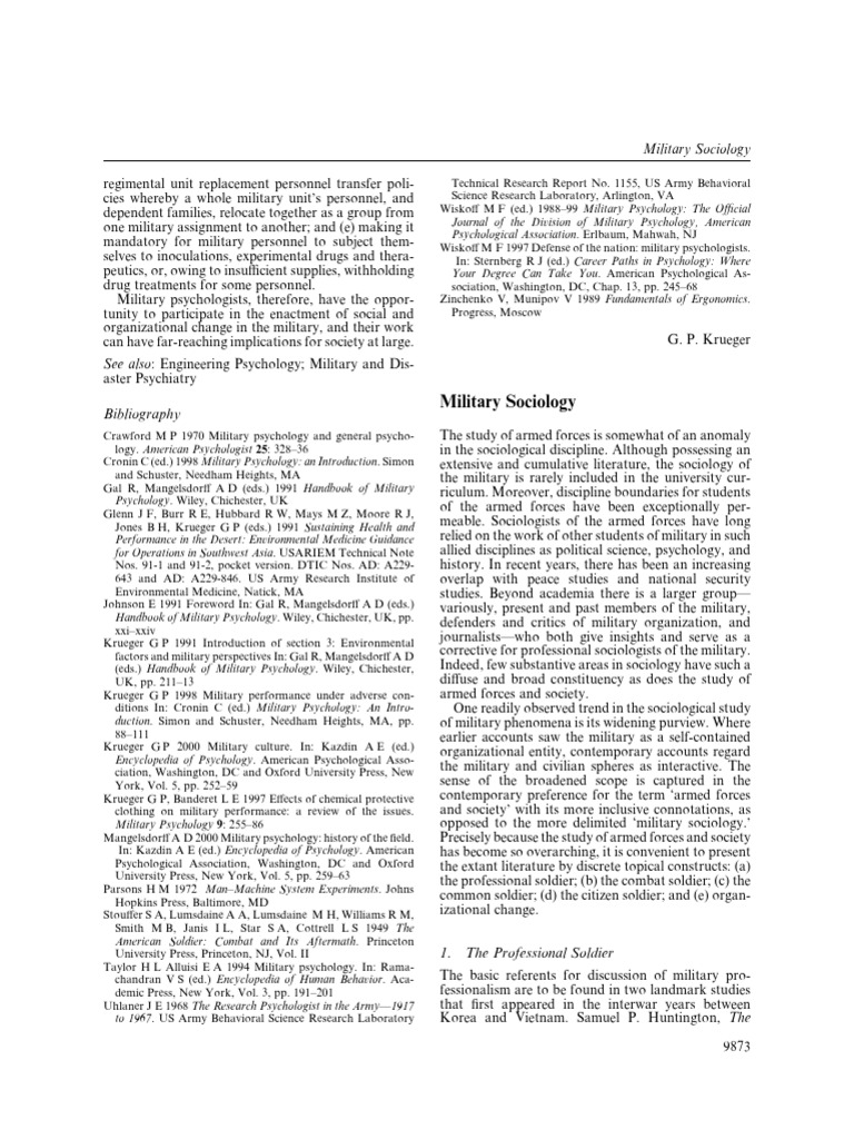 Military Sociology | PDF | Utilitarianism | Sociology