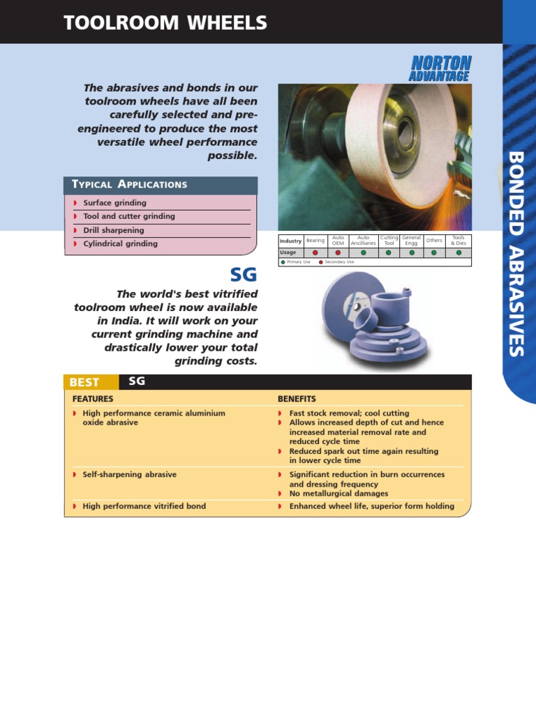 Grindwell-Norton Toolroom Wheels | PDF | Grinding (Abrasive Cutting ...