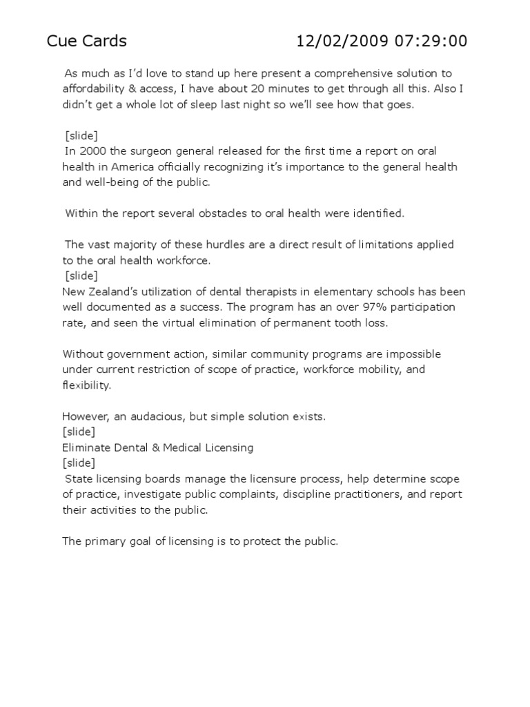 Cue Cards | PDF | Physician | Dentistry