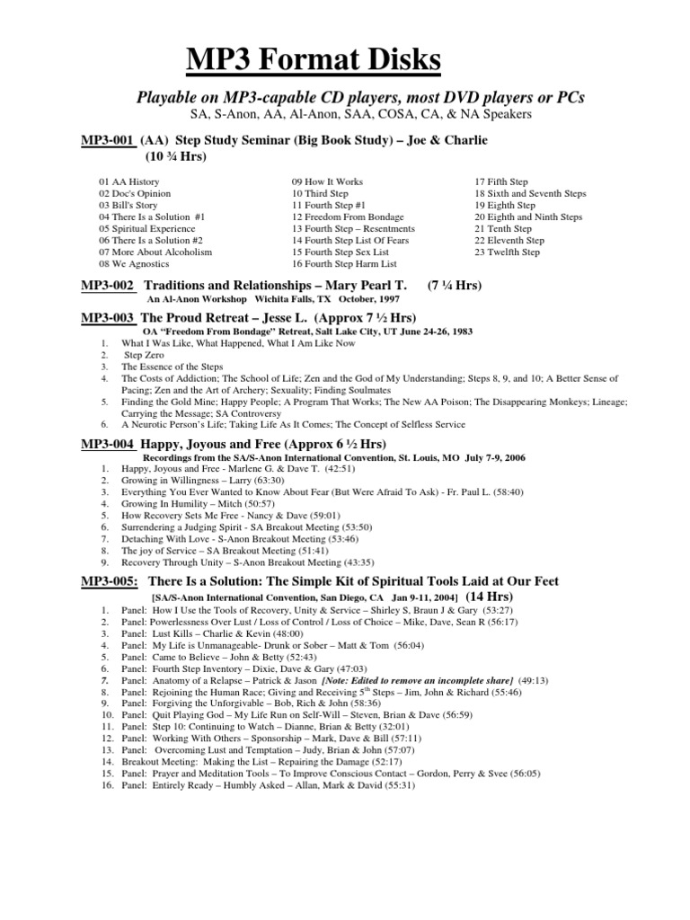 Mp3 Format Disks: Playable On Mp3-Capable CD Players, Most DVD Players ...