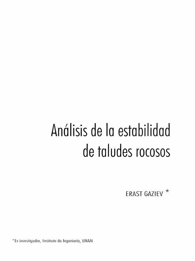 Analisis de Estabilidad de Taludes Rocosos SD-43 | PDF | Roca (geología ...