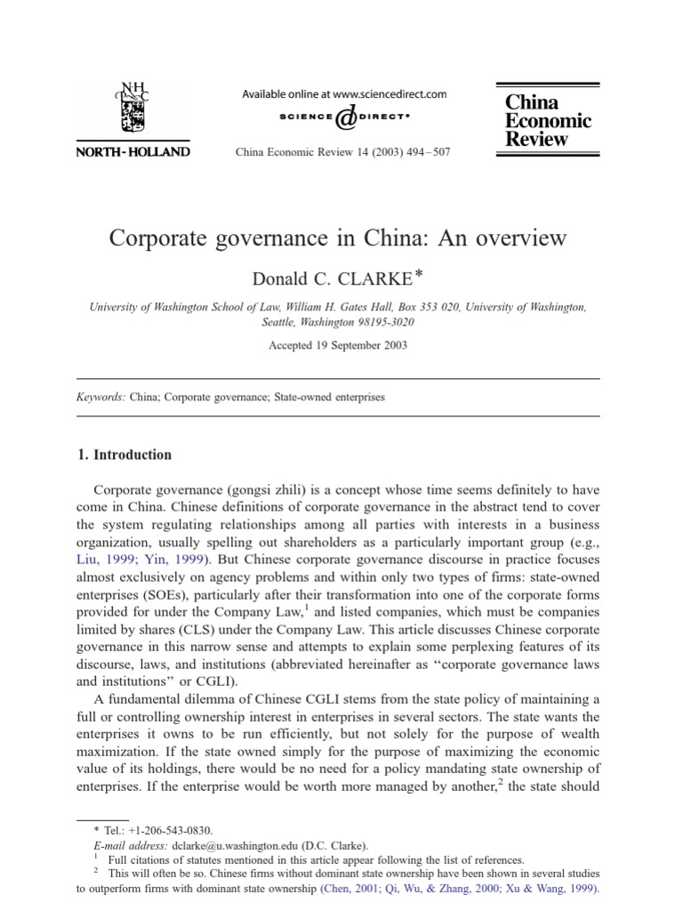 Law of China | PDF | Corporate Governance | State Owned Enterprise