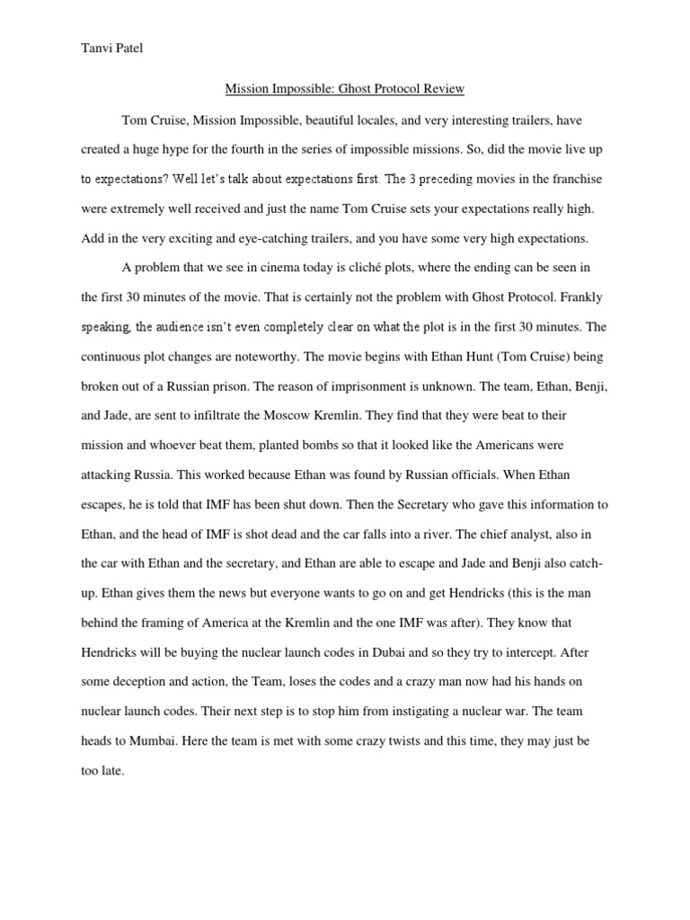 Mission Impossible Math | PDF | Cinema | Leisure