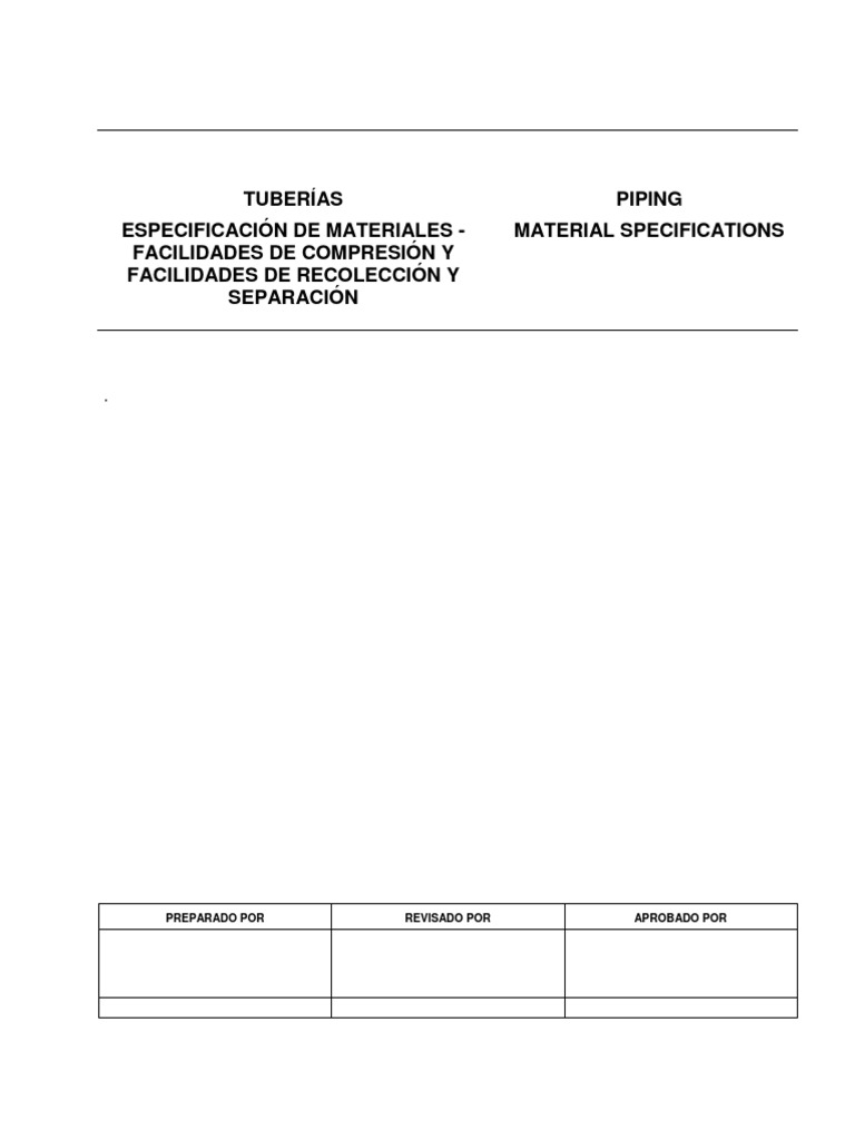 Piping Class 1 | Química | Ingeniería mecánica