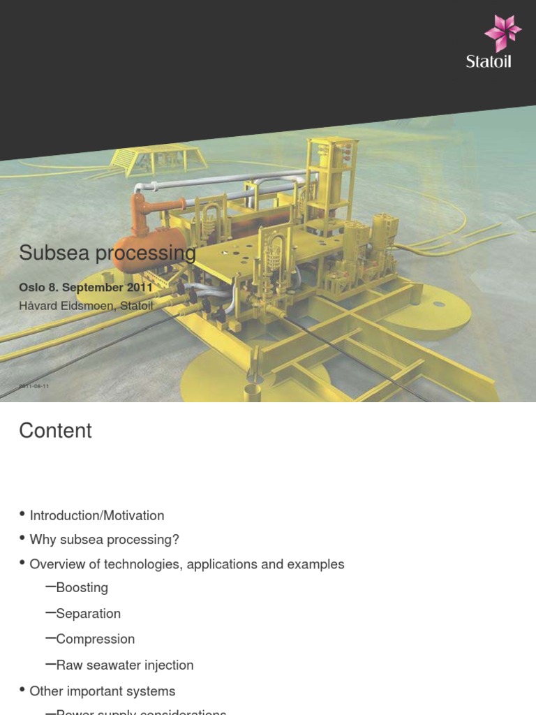 4 - Subsea Processing | Petroleum Reservoir | Subsea (Technology)
