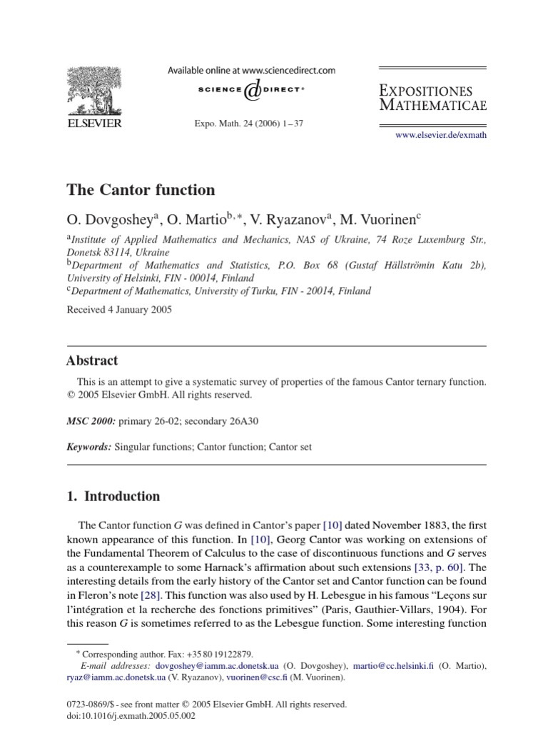 Cantor Function107 | PDF | Monotonic Function | Measure (Mathematics)
