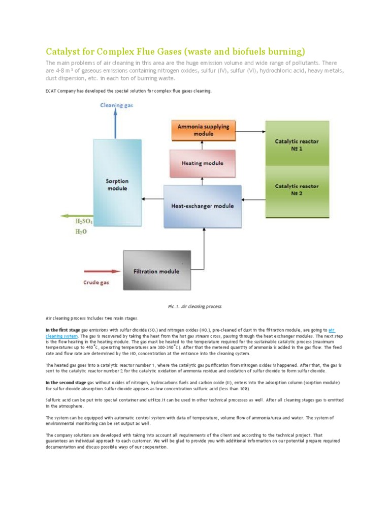 Catalyst For Complex Flue Gases | PDF | Exhaust Gas | Catalysis