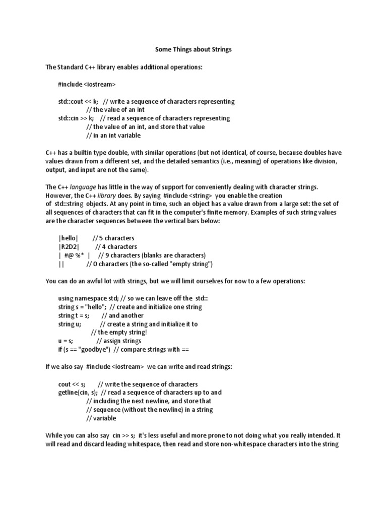 Cs 31 Midterm 1 CheatSheet | PDF | String (Computer Science) | C++