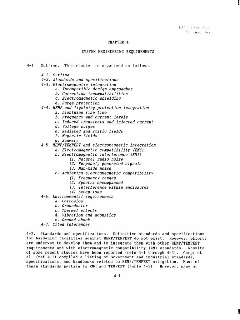 EMP - System Engineering Requirements | PDF | Electromagnetic ...