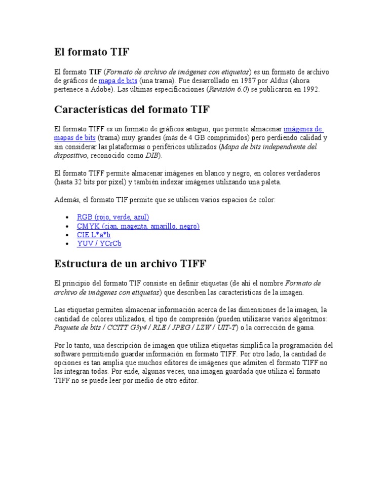 El Formato TIF | PDF