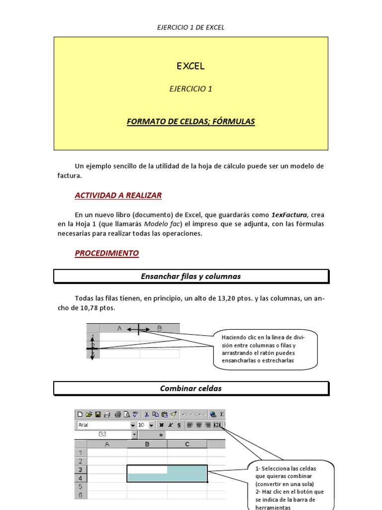 Ejercicios Basicos Excel | PDF | Microsoft Excel | Hoja de cálculo