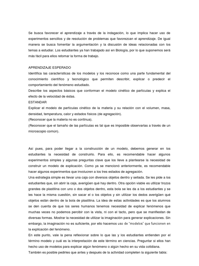 Modelo de Partículas Cinético de Lamat (Reparado) | PDF | Gases | Líquidos
