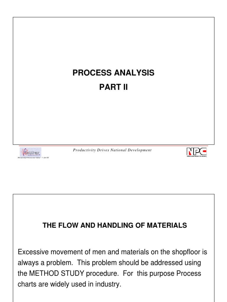 Analyzing Workflows and Material Flow Through Process Charts, Flow ...