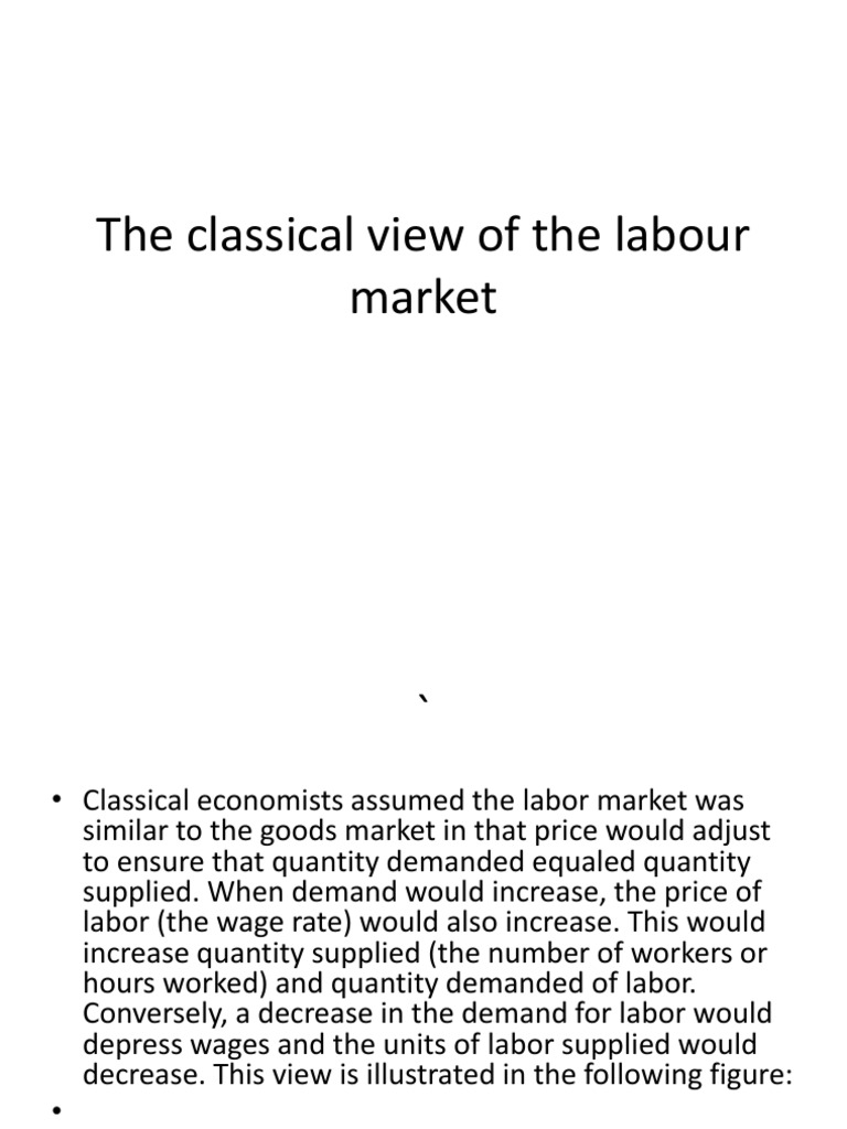 Classical View of Labor Market Dynamics | PDF | Labour Economics ...