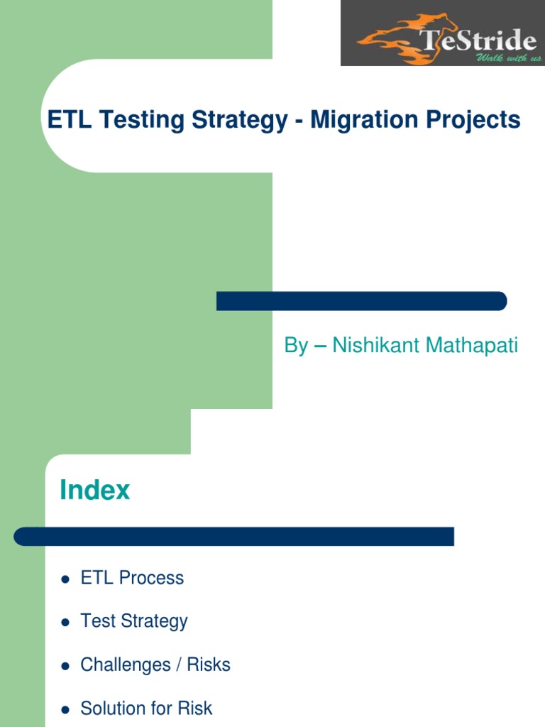 03 Nishikant ETL Testing Strategy - Migration Project | PDF ...