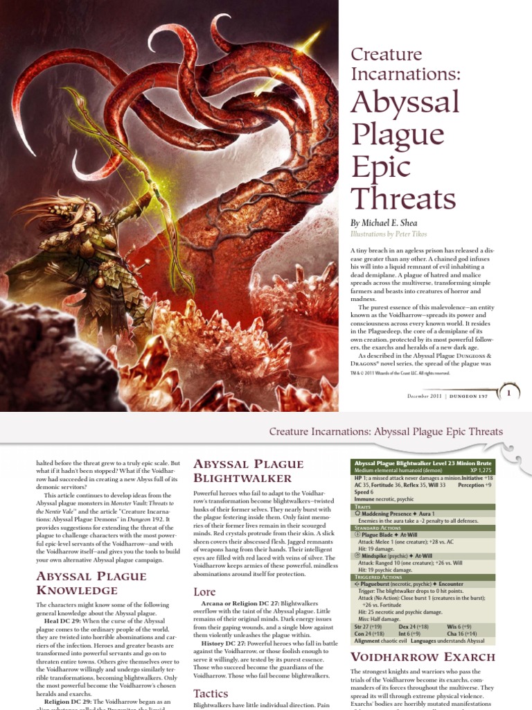 DND Dufe Abyssalplagueepic | PDF | Infection