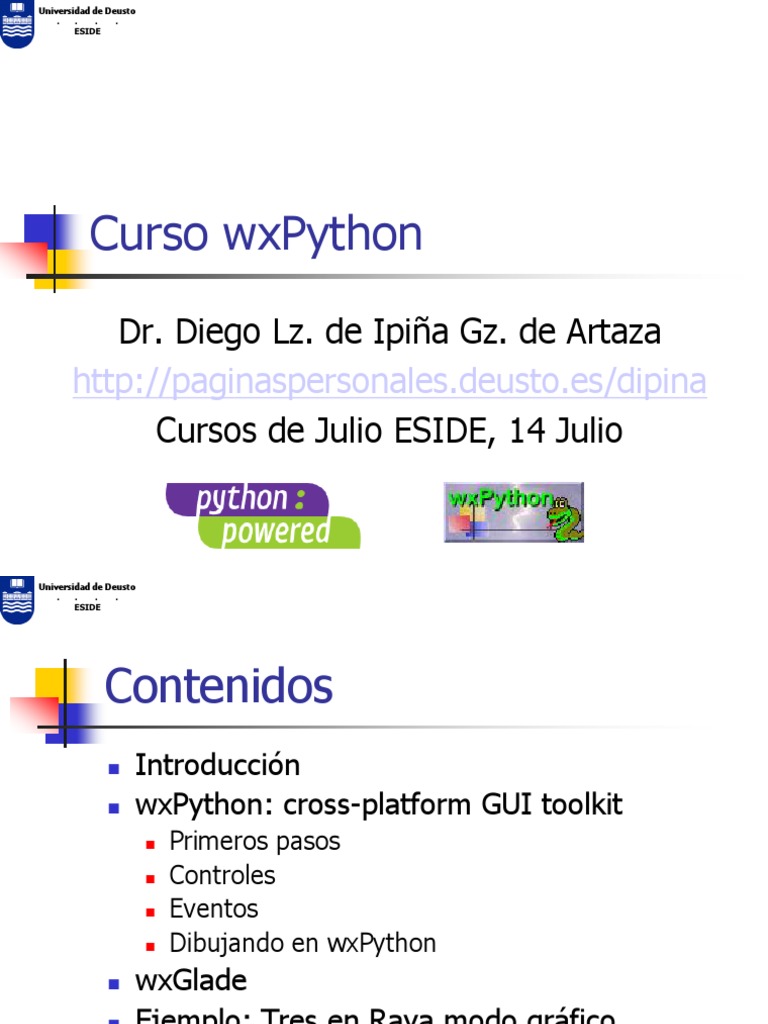 Curso Wxpython | PDF | Bibliotecas de computadoras | La interacción ...