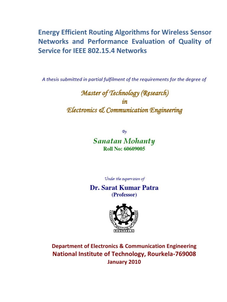 Mtech Thesis Pdf Wireless Sensor Network Routing